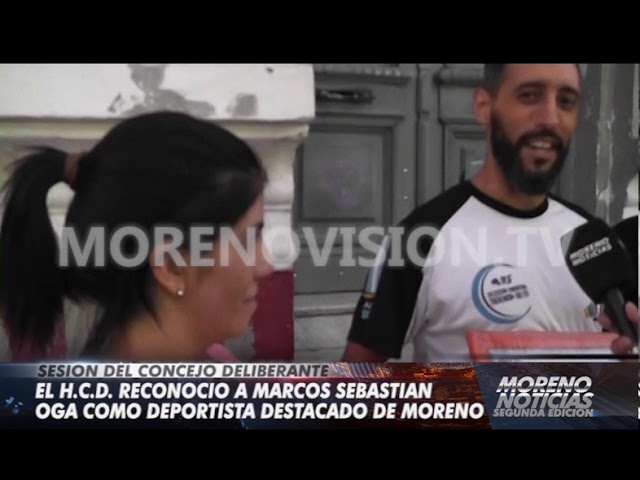 El HCD reconoció a Marcos Sebastián Oga com deportista destacado de Moreno. - Moreno Visión TV