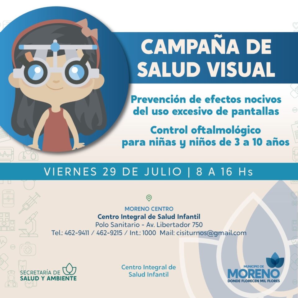 El Municipio de Moreno realiza una nueva campaña de salud visual ...